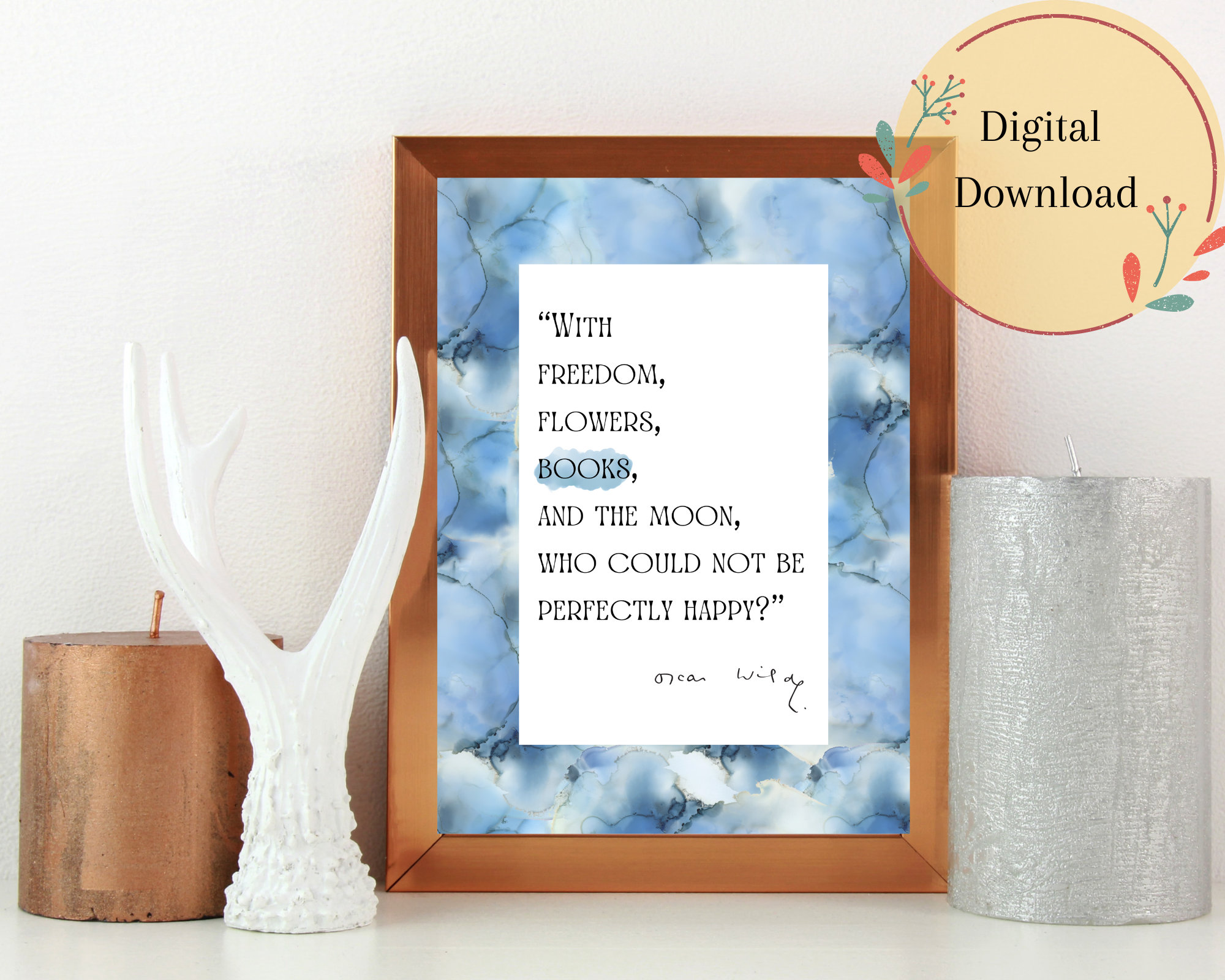 Digital Oscar Wilde Quote Poster Quote Print Trendy Prints - Etsy