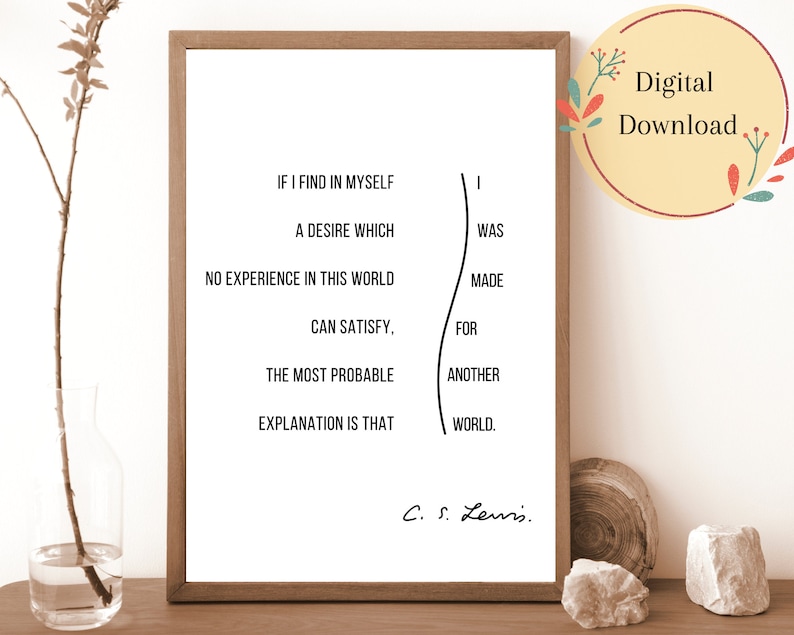 CS Lewis Quote Print | Inspirational Wall Art (digital Download) - Etsy