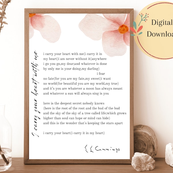 Ee Cummings Poem - Etsy