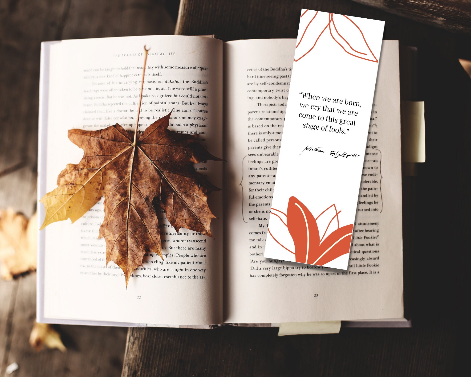 William Shakespeare Quotes Printable Literature Bookmarks ,set of 4 ...