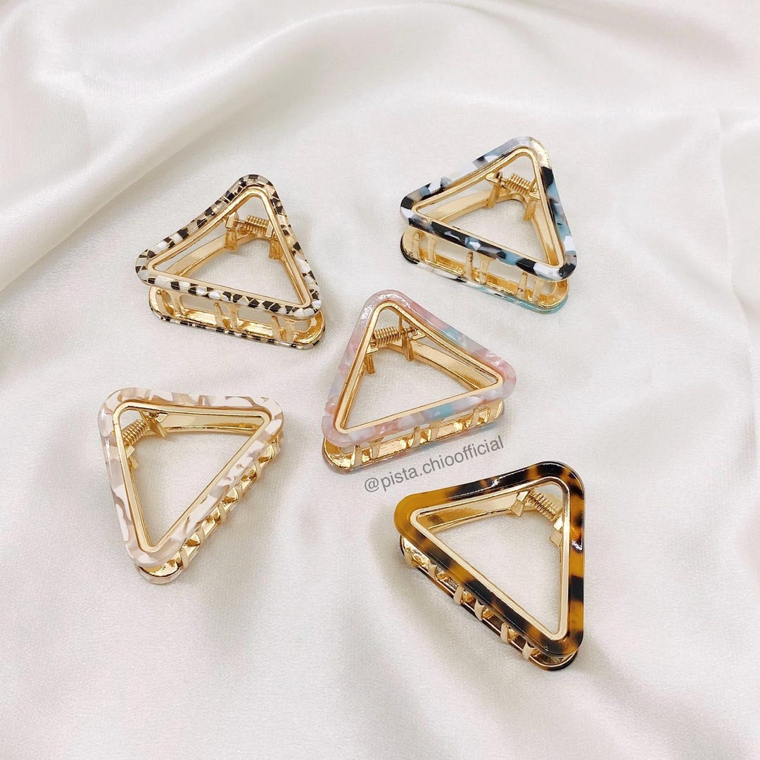 Metal Triangle Hair Claw Hair Claw Clamp Minimalist Hair Clips Acetate ...