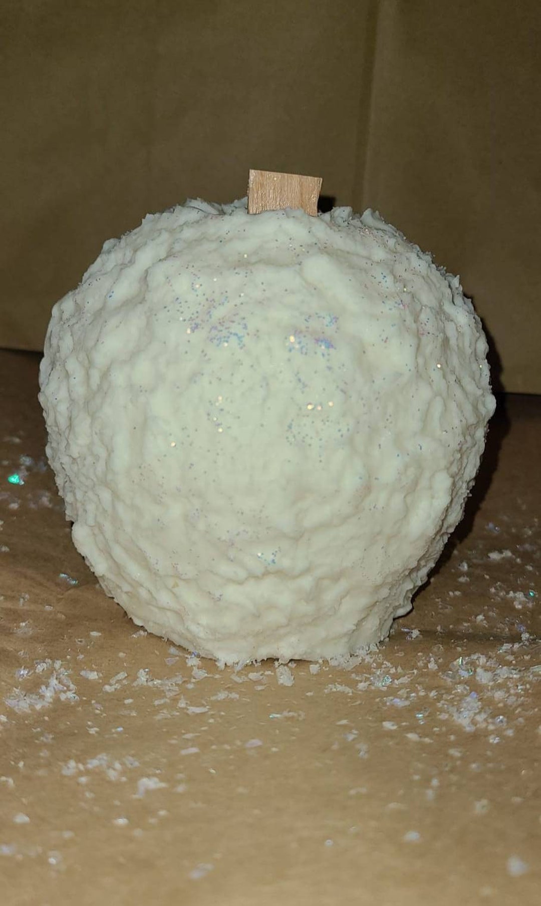 Large Snowball Candle - Winter Candle - Holiday Candles - Etsy