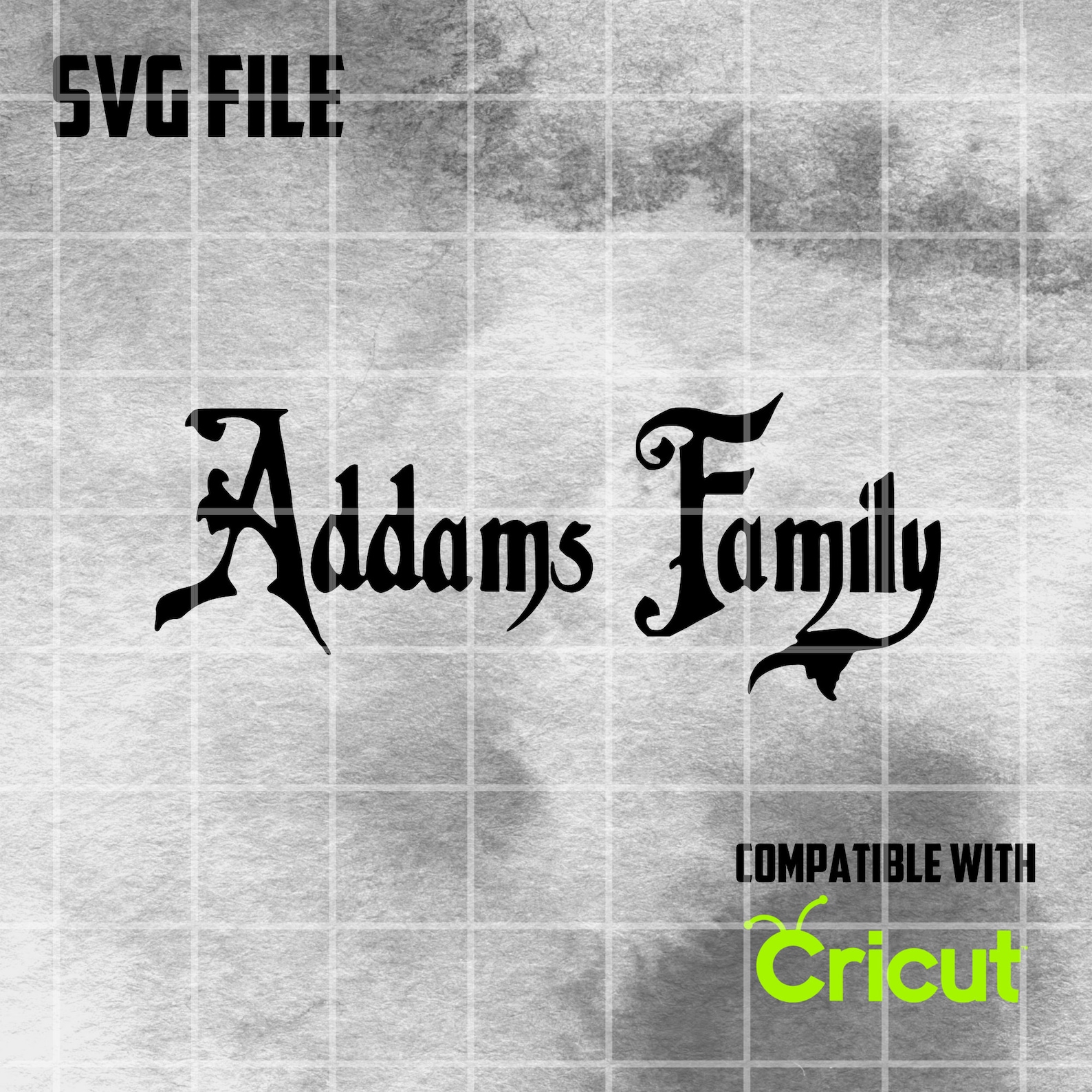 Addams Family Logo SVG Digital Download Cut File | Addams Family Svg ...