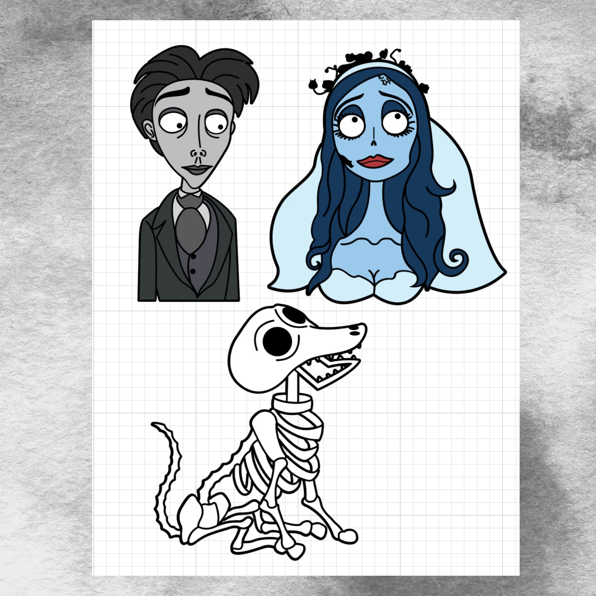 Corpse Bride , Victor Van Dort, & Scraps SVG Digital Download Layered ...