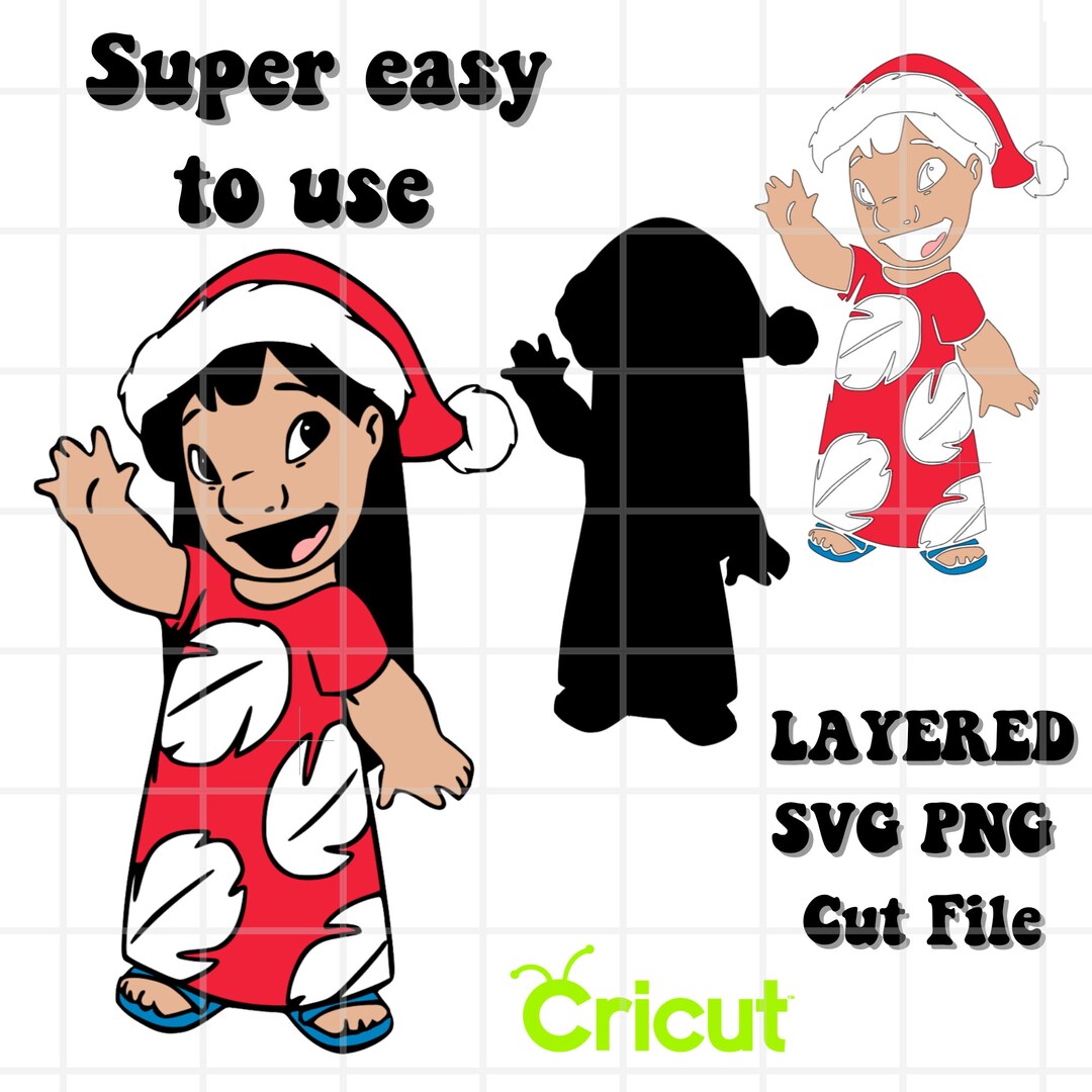 LAYERED Lilo and Stitch Christmas SVG PNG Cut File Svg Digital Cut File ...