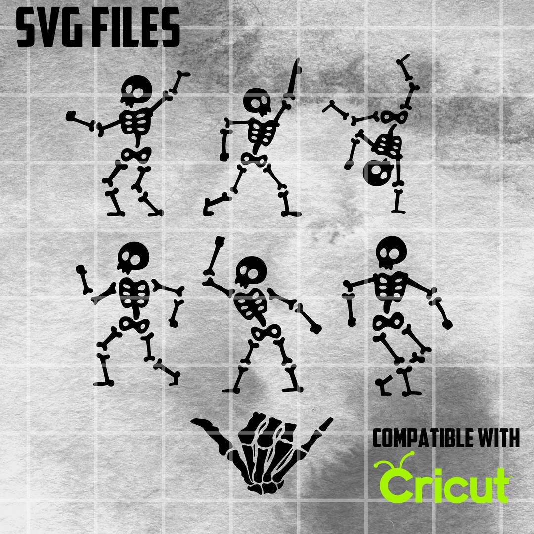 Dancing Skeletons SVG Cut File Digital Download | Skeleton Svg Cut File ...