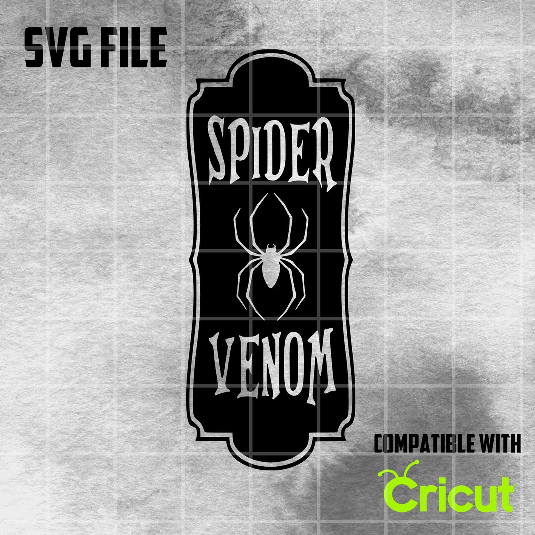 Spider Venom Halloween Potion Label SVG File | Svg Cut File | Digital ...