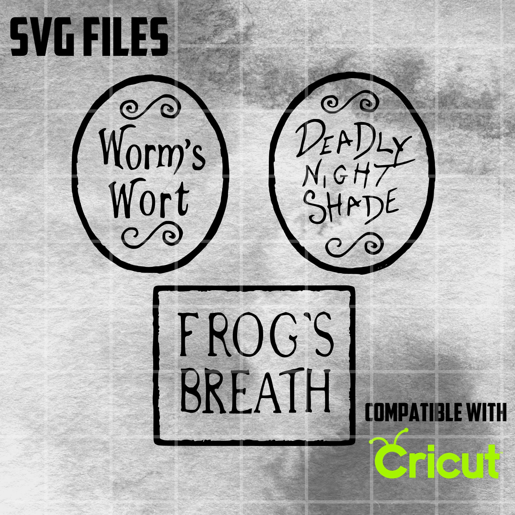 Nightmare Before Christmas Sally's Potion Jars SVG Cut Files ...