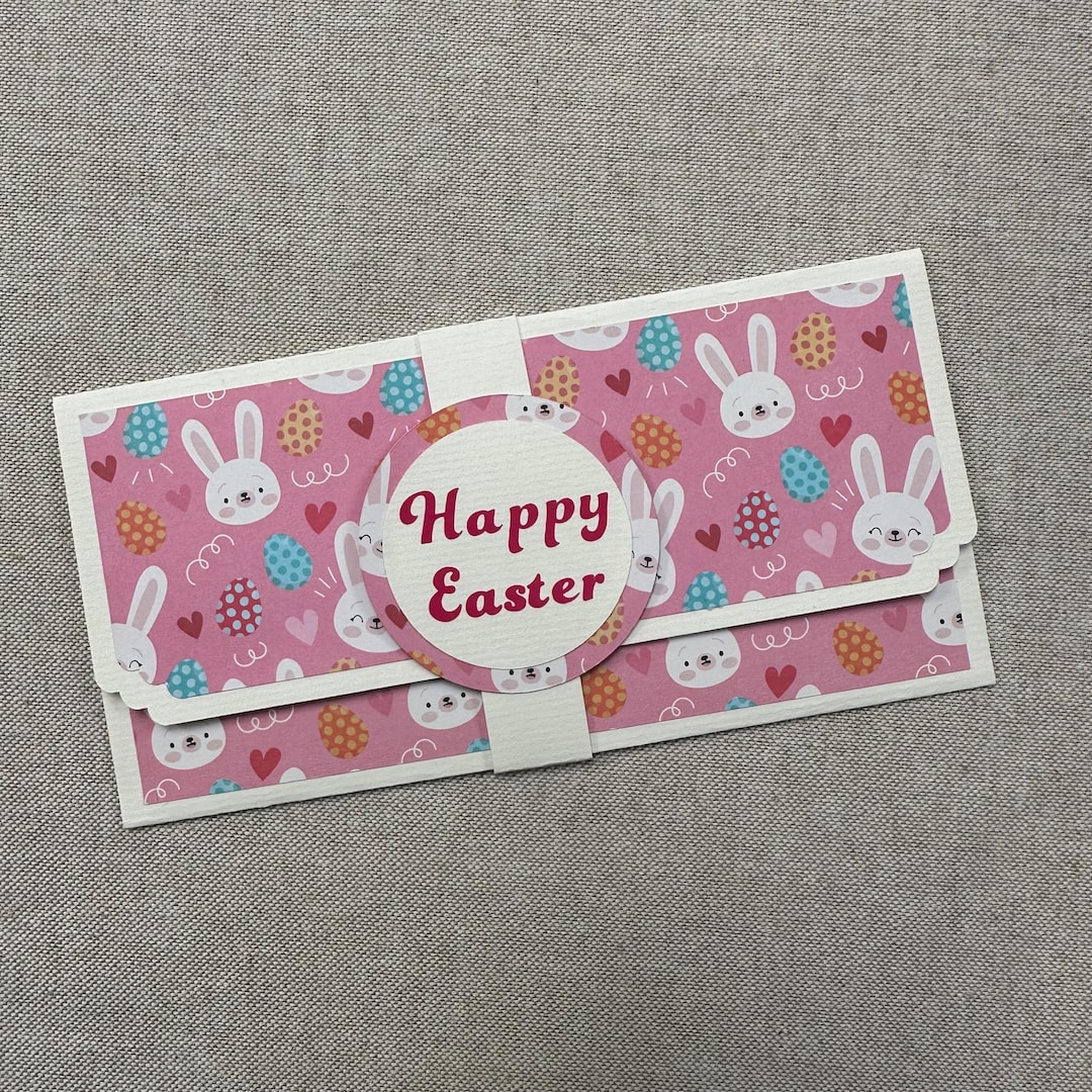 Easter Bunny Money Envelope. “happy Easter” Money Wallet. Gift Wallet ...