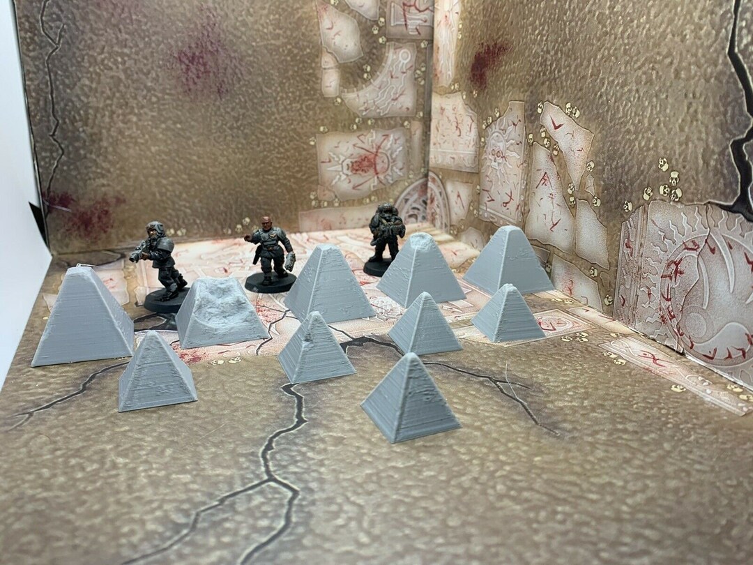 3dprinted Tank Traps Scenery Scatter Terrain for 28mm Miniature ...