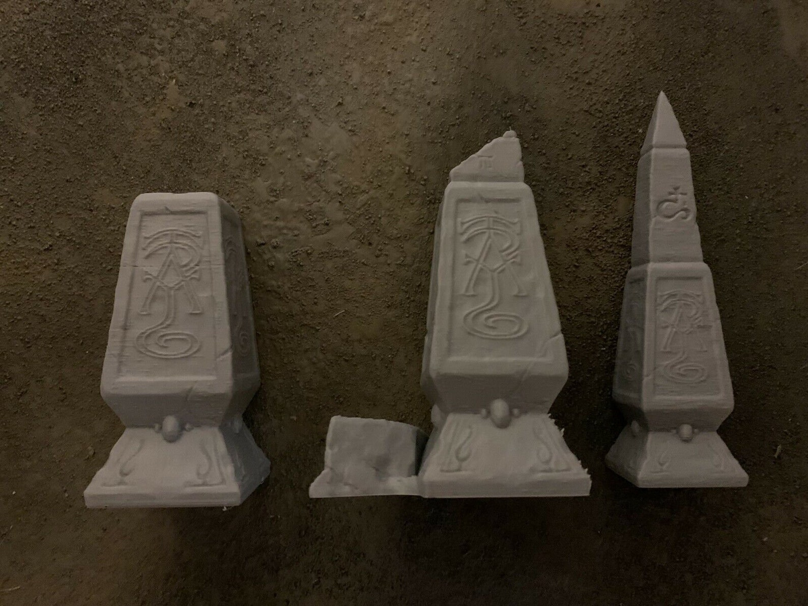 3dprinted Totem & Pillar Set Scenery Scatter Terrain for 28mm Miniature ...