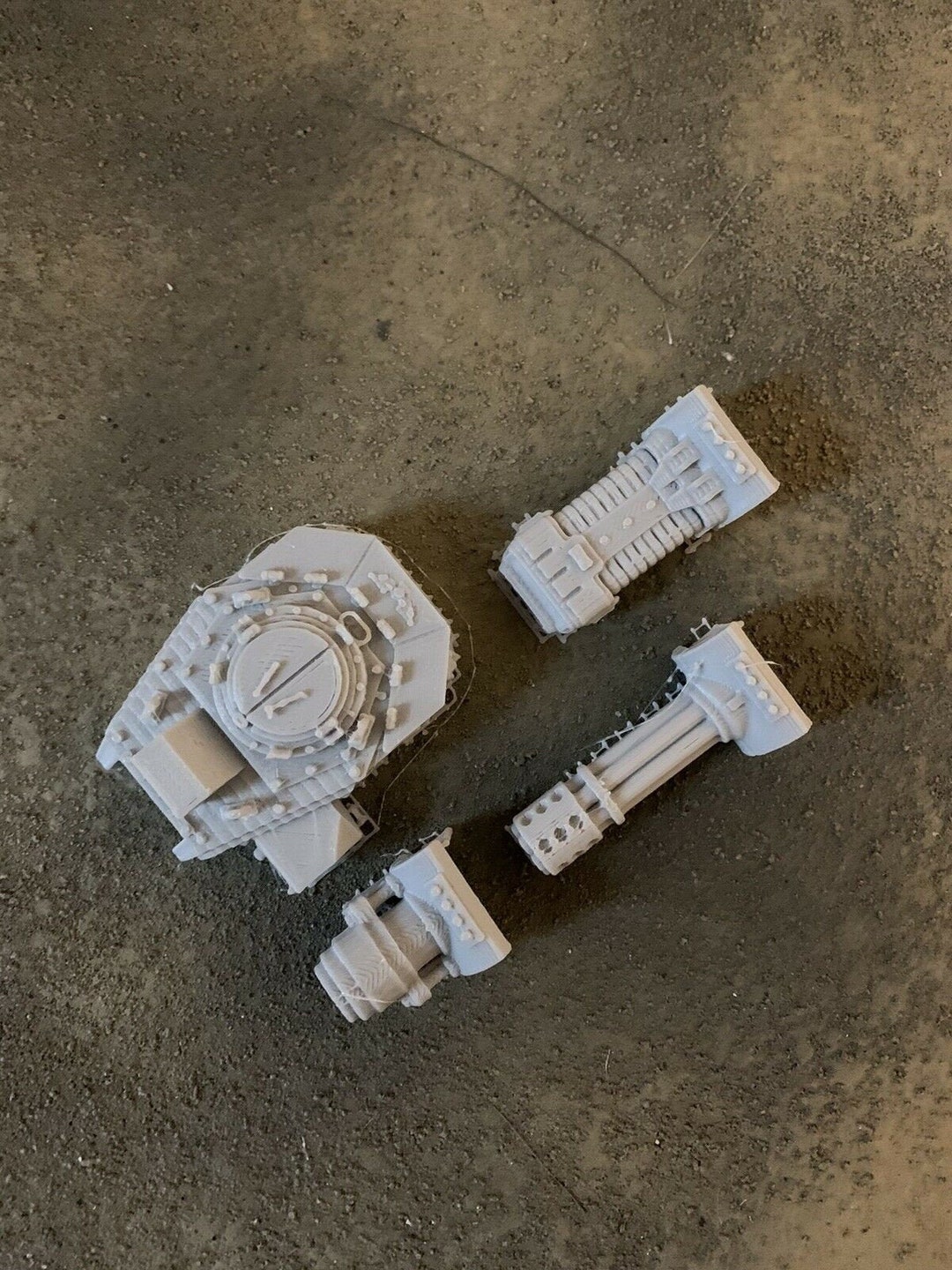 3D Printed Tank Turret With Multiple Cannons Scatter Terrain Scenery ...