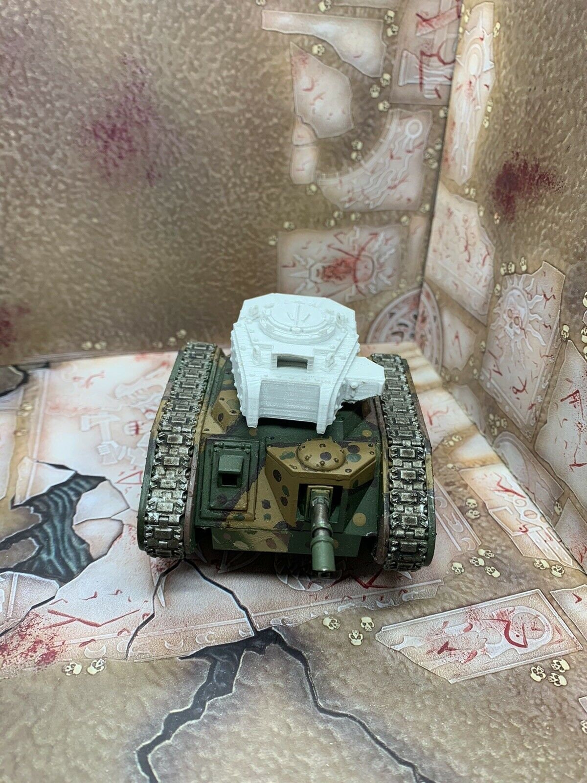 3D Printed Tank Turret With Multiple Cannons Scatter Terrain Scenery ...