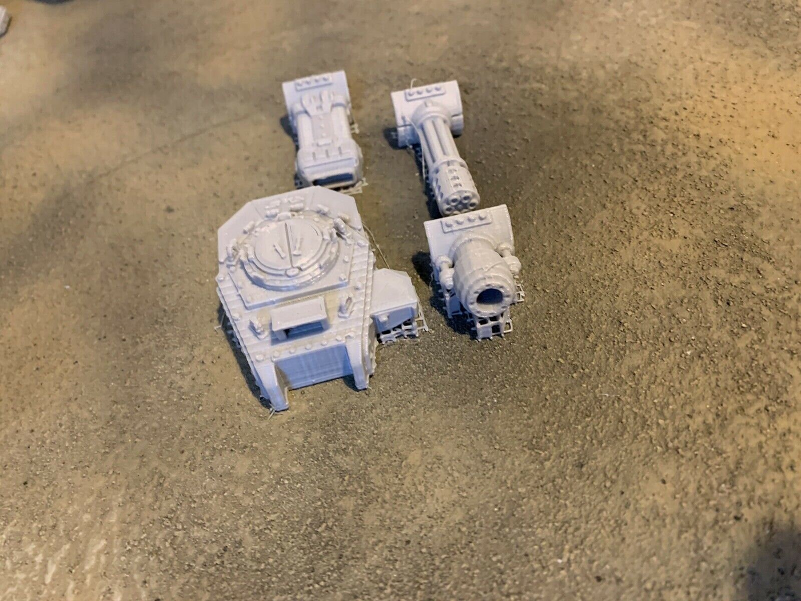 3D Printed Tank Turret With Multiple Cannons Scatter Terrain Scenery ...