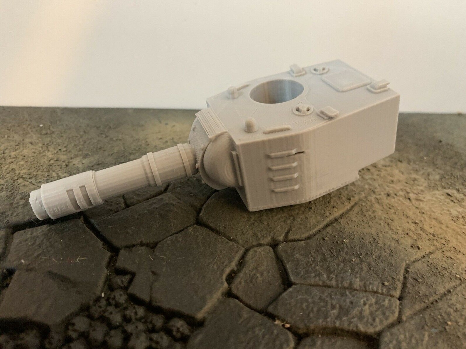 3D Printed Turret and Cannon for 28mm Wargames Scenery Scatter Terrain ...