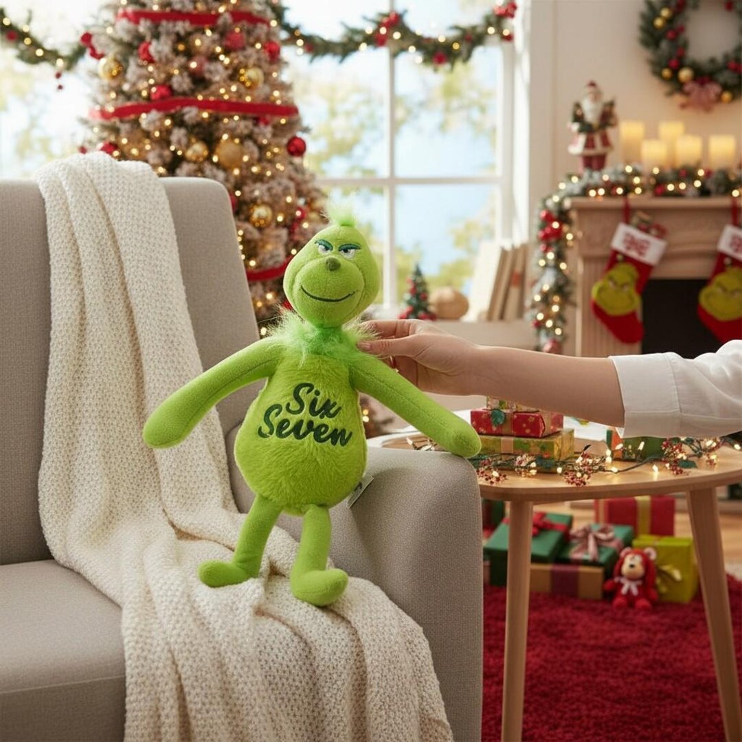 Grinch “67” Plush Toy – Modern Christmas Plush – Funny Stocking Filler ...
