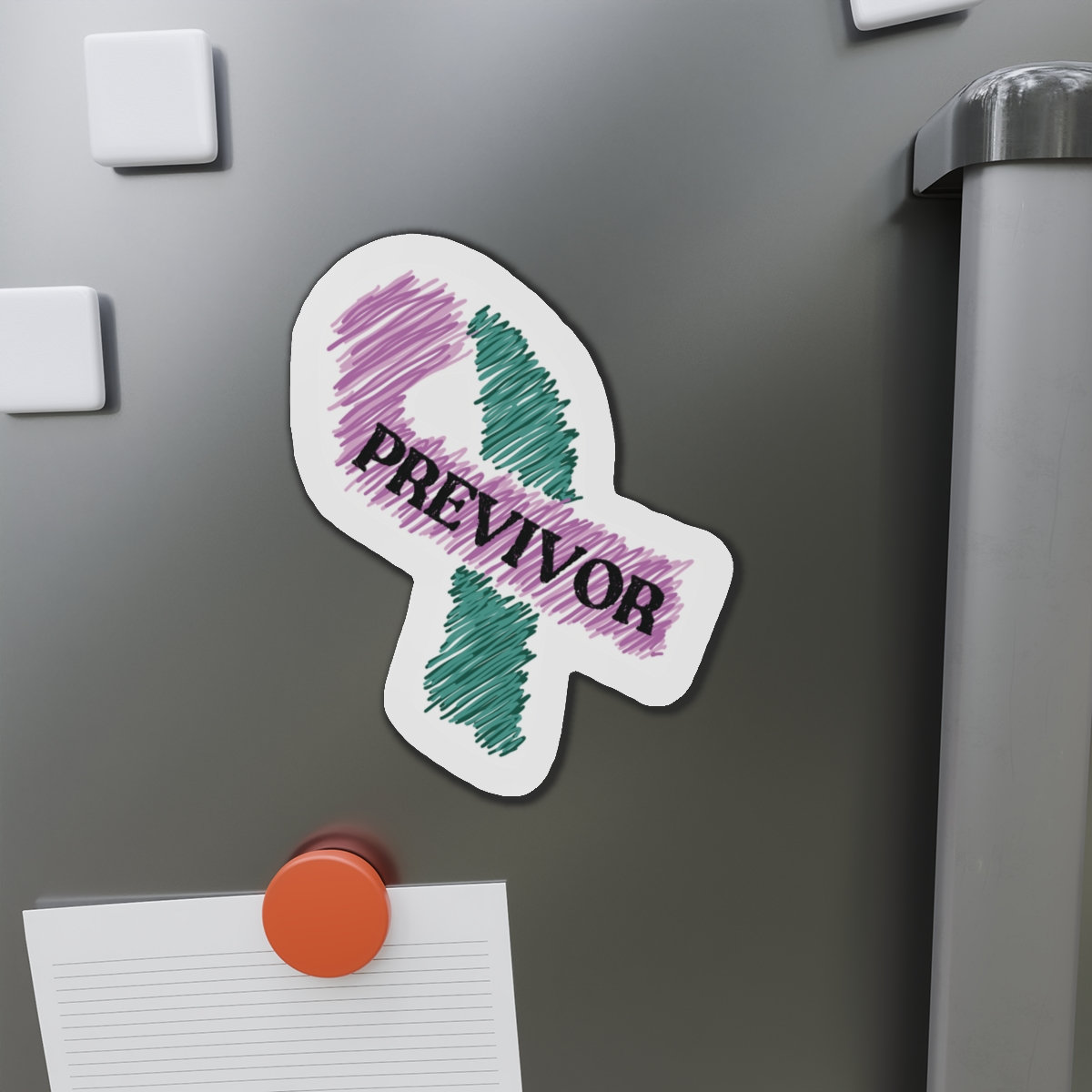Previvor | BRCA | BRCA Awareness | Kiss-cut Magnets - Etsy