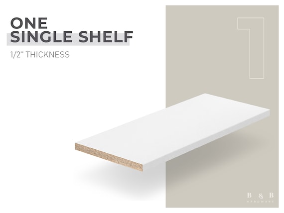 White Melamine Shelf Customizable 1 2 Thickness Cut to size Shelves Etsy