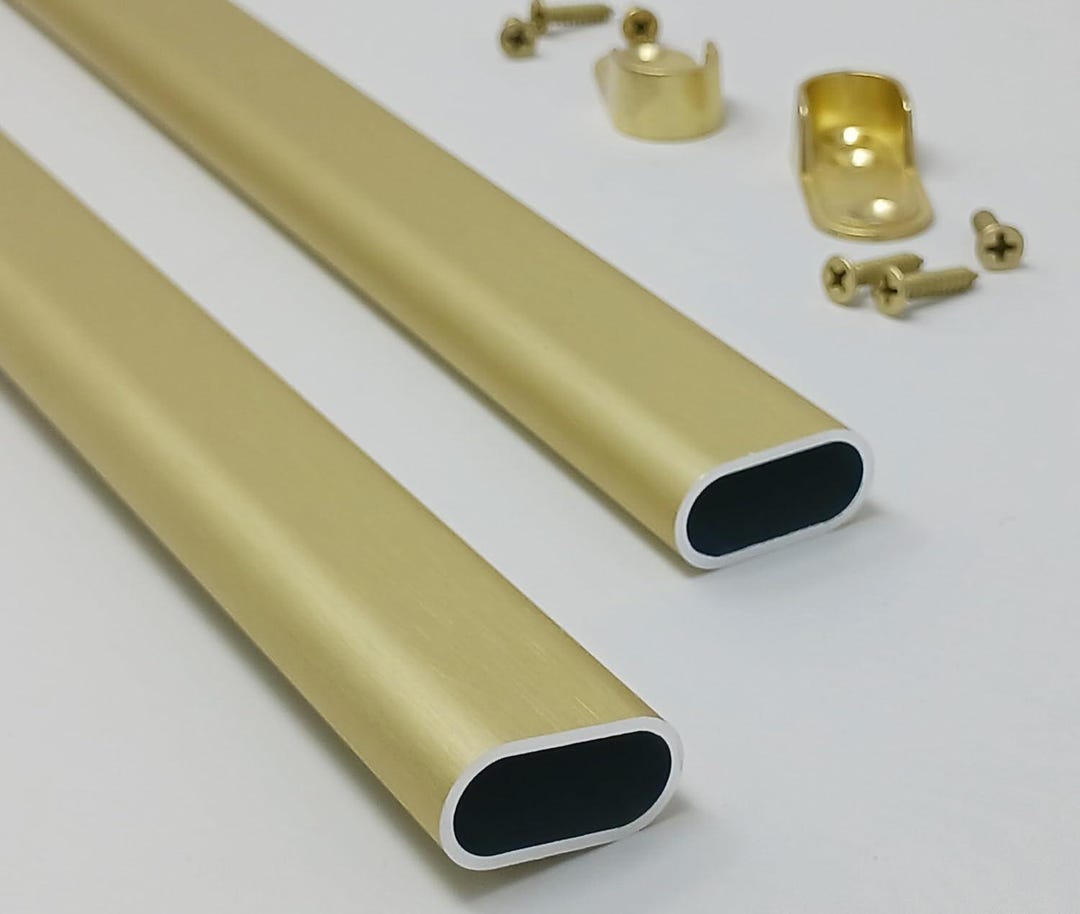 Oval Wardrobe Tube With Supports (custom Closet Rod ) Cut to Size - Etsy