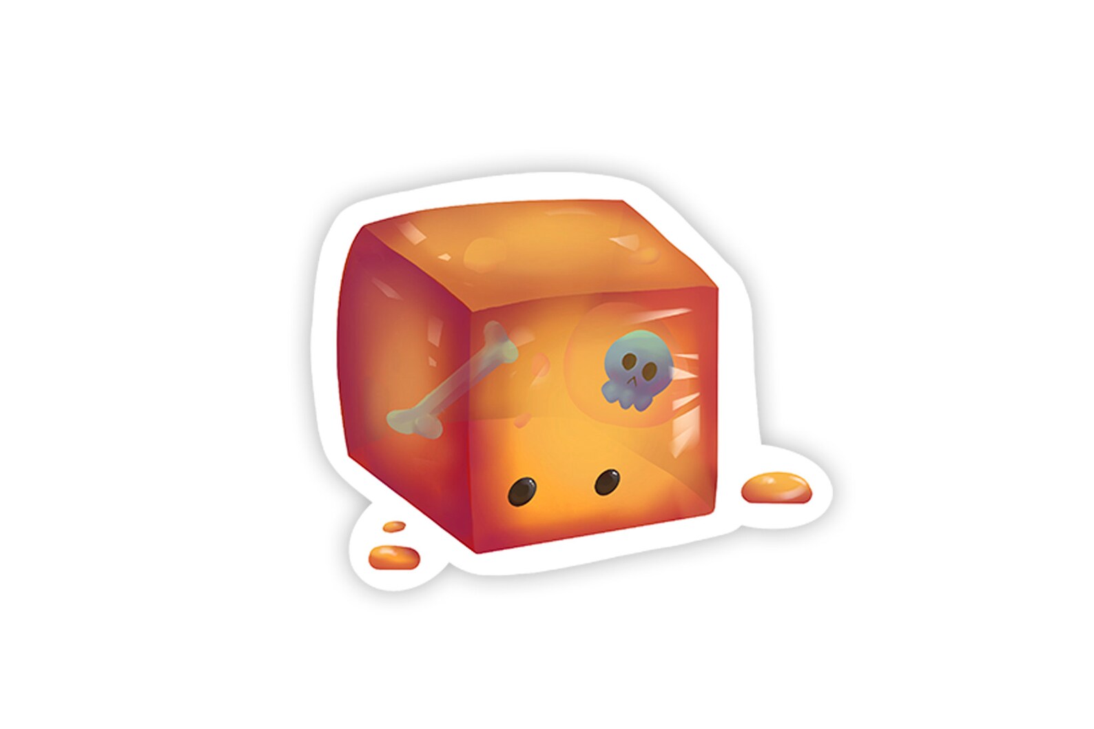 Gelatinous Cube Stickers Cute Mobs DND Dungeons and - Etsy