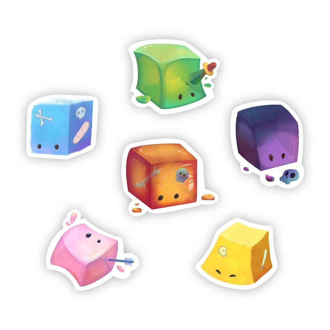 Gelatinous Cube Stickers | Cute Mobs | DND | Dungeons and Dragons ...