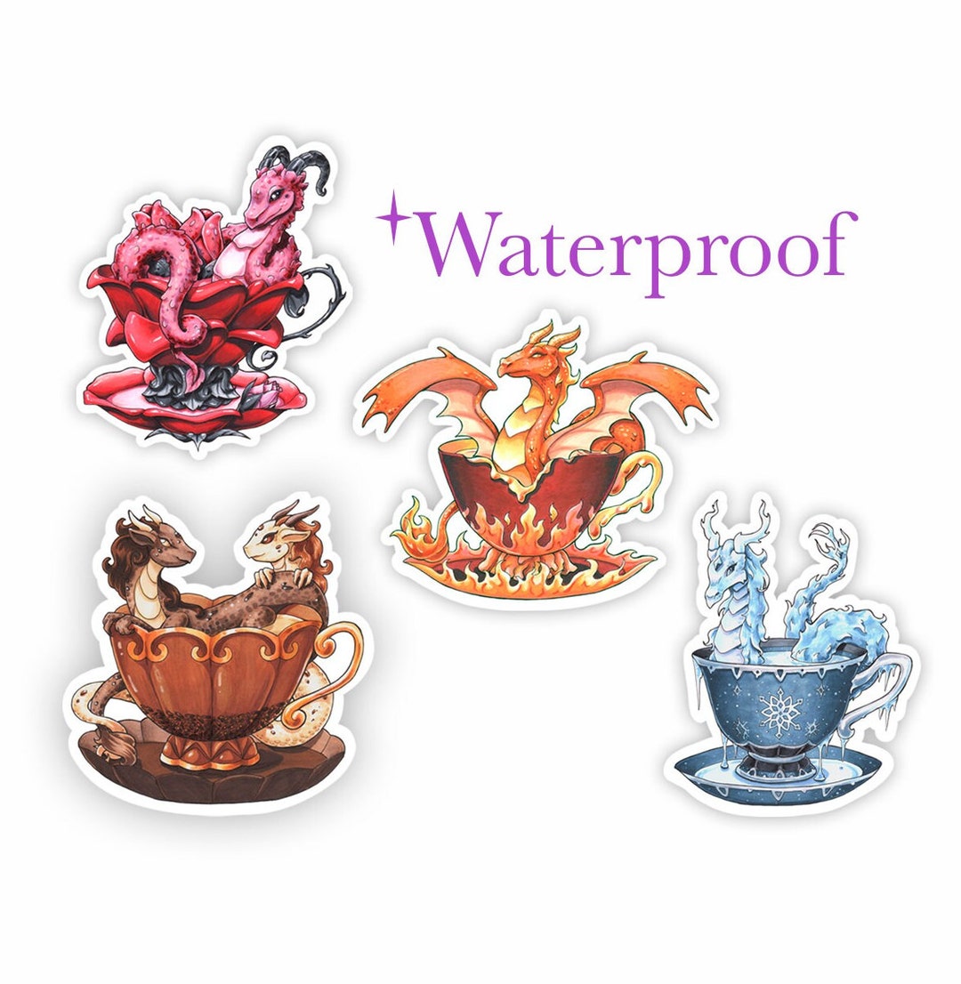 Teacup Dragon Vinyl Sticker Series 2 | "rose Dragon" | "ice Dragon ...