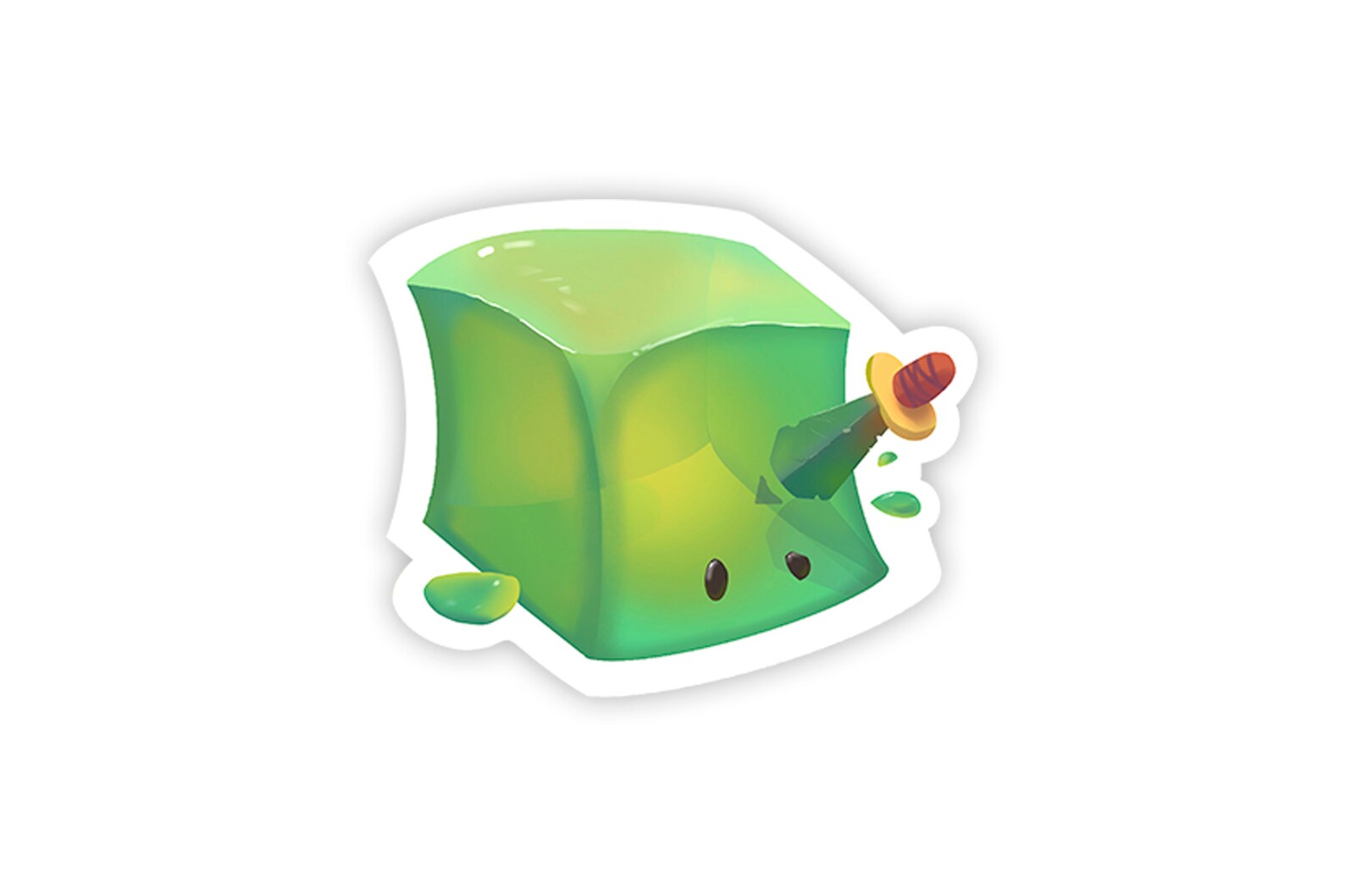 Gelatinous Cube Stickers Cute Mobs DND Dungeons and - Etsy