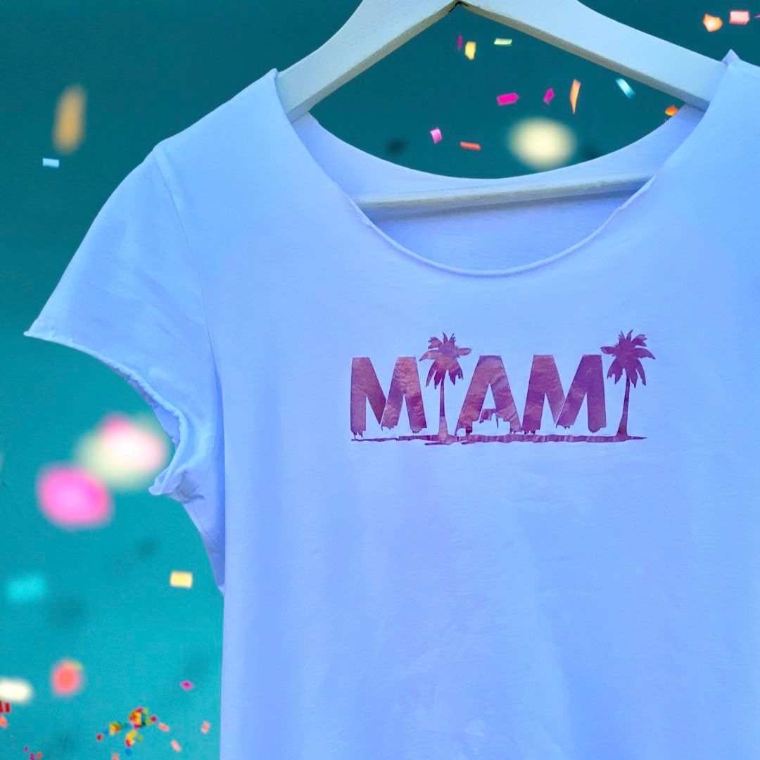 Miami Shirt Miami Skyline Shirt Florida T-shirt Miami Beach - Etsy