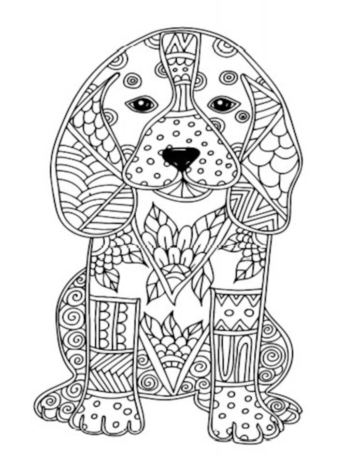 52 Mandala Animal Coloring Pages for Kids - Etsy