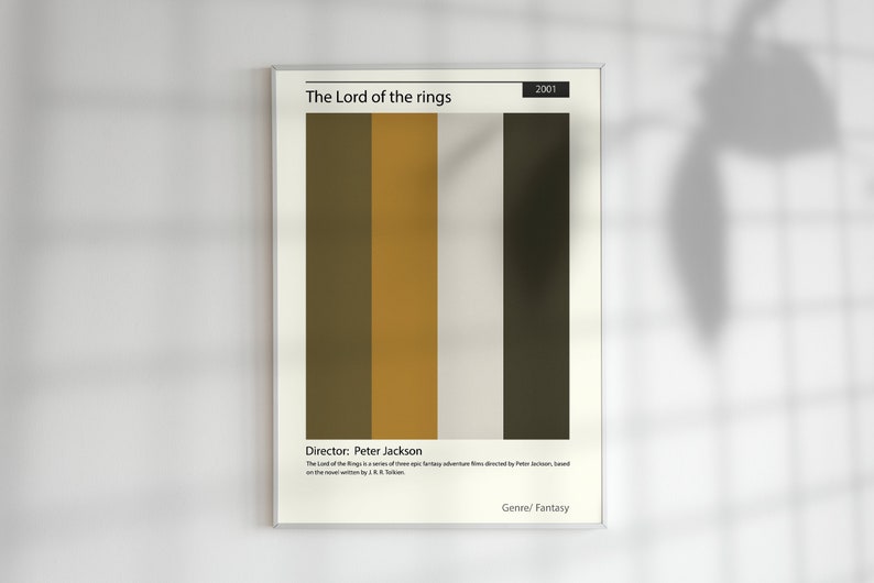 Lord of the Rings Color Palette Poster - Etsy