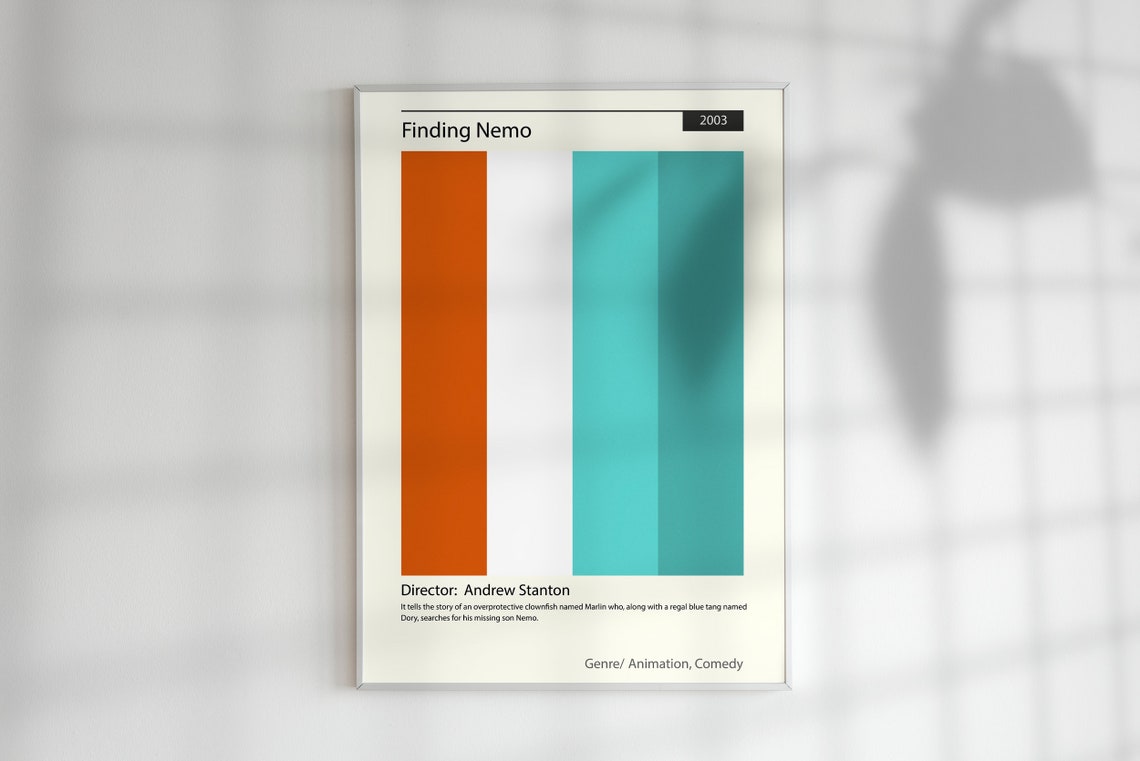 Finding Nemo Color Palette Poster - Etsy
