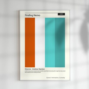 Finding Nemo Color Palette Poster - Etsy