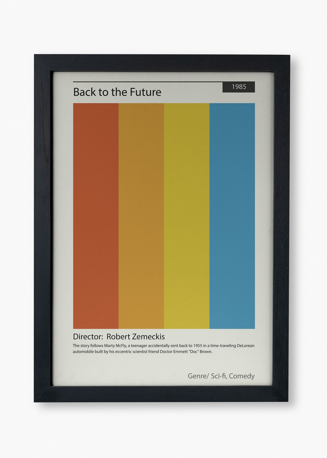 Back to the Future Color Palette Poster - Etsy