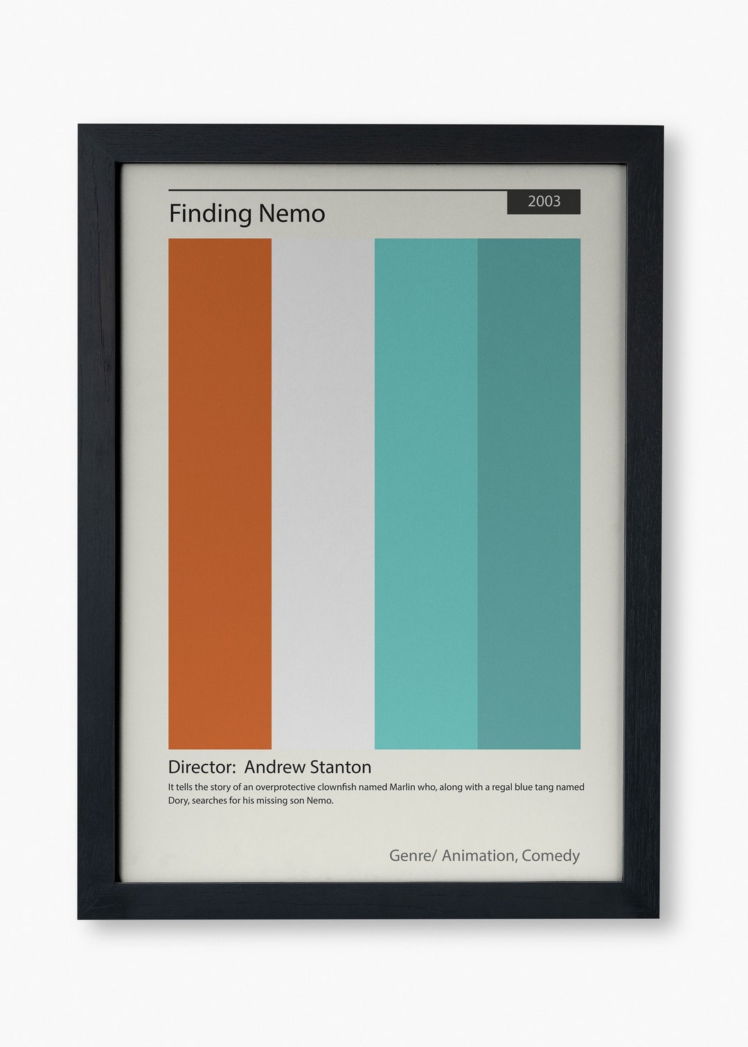 Finding Nemo Color Palette Poster - Etsy