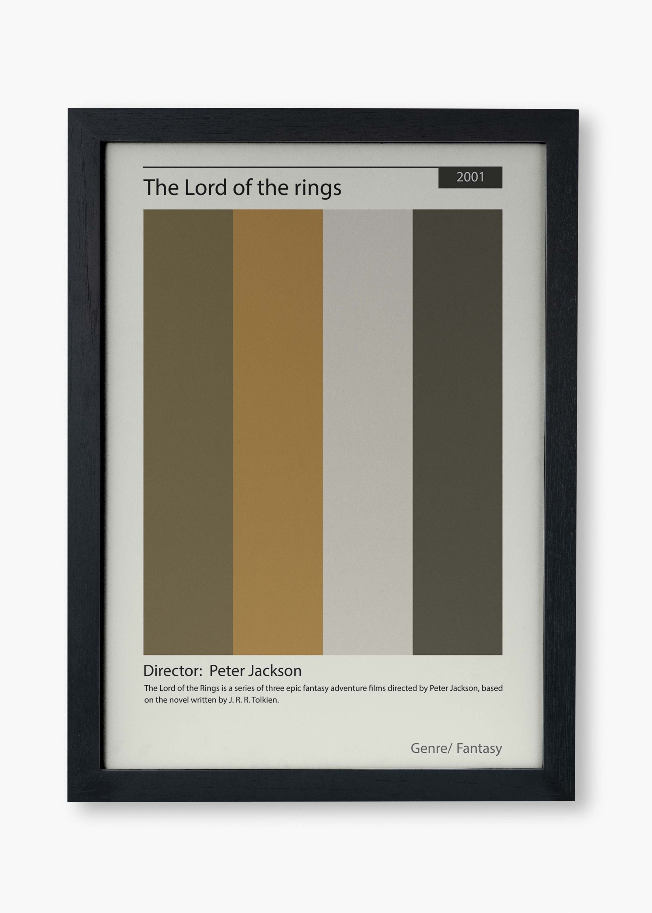 Lord of the Rings Color Palette Poster - Etsy