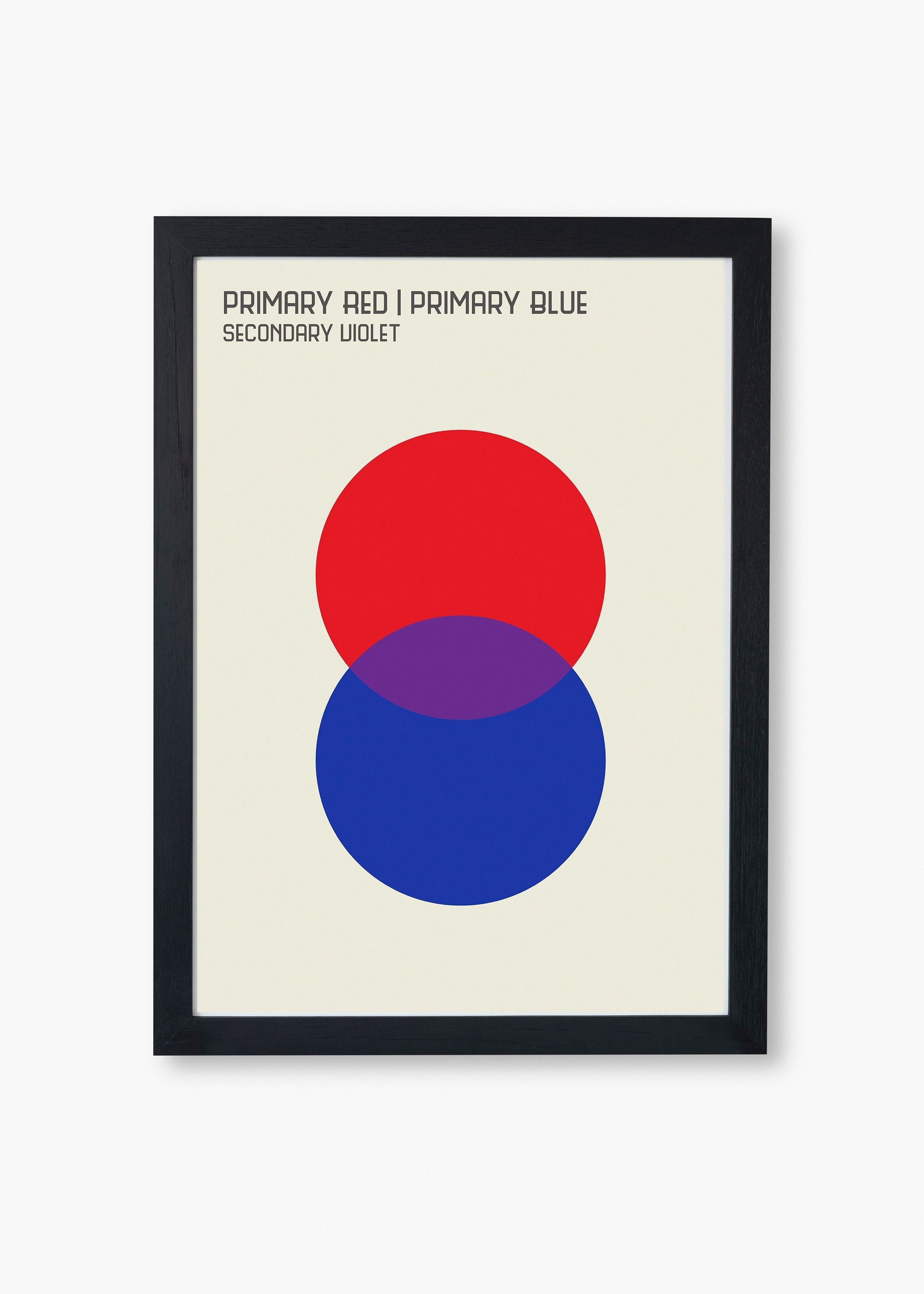 Vintage Style Primary Colors Red And Blue Poster Etsy