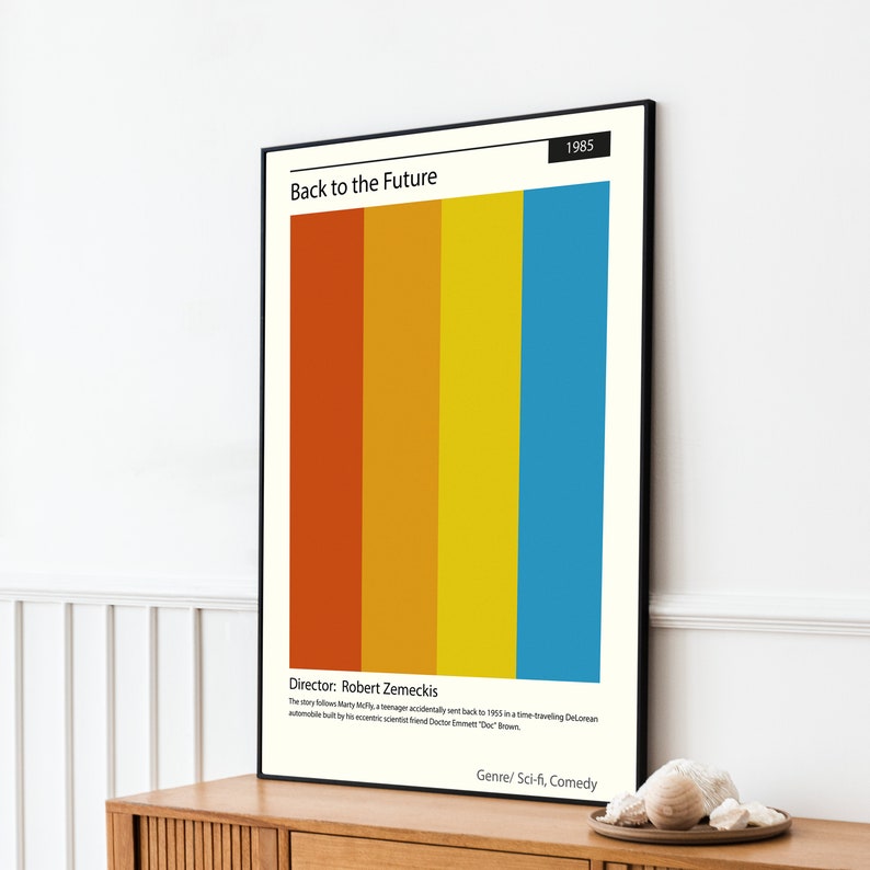 Back to the Future Color Palette Poster - Etsy