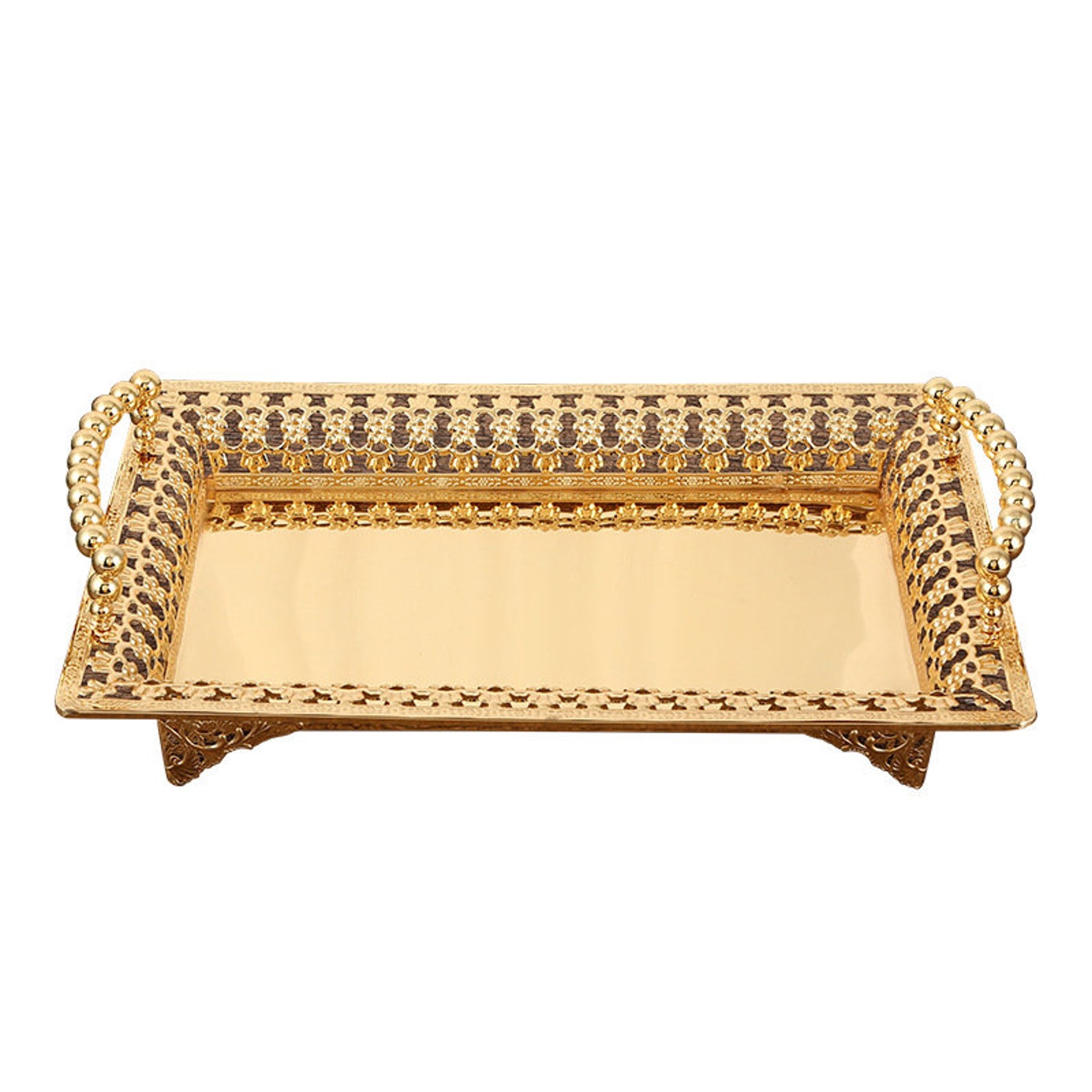 Large Gold Serving Tray - Etsy