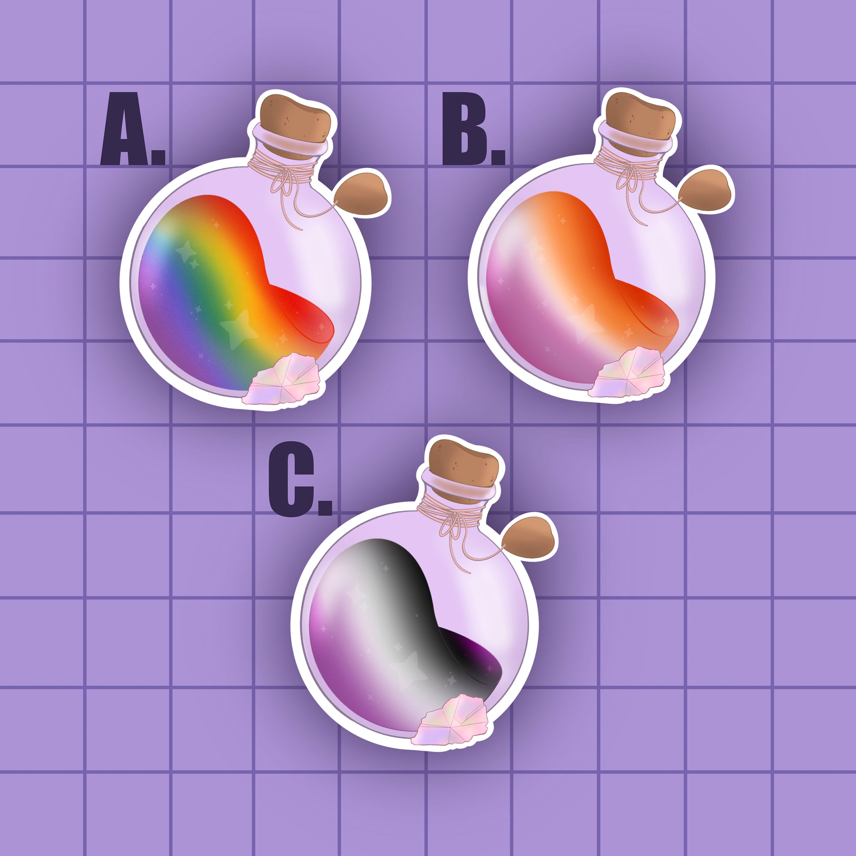 Pride Potion Stickers LGBTQ Flag Potions LGBTQ Stickers - Etsy UK