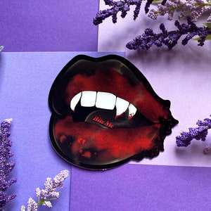Bite Me Sticker | Vampire Lips Sticker | Vampire Teeth Sticker ...