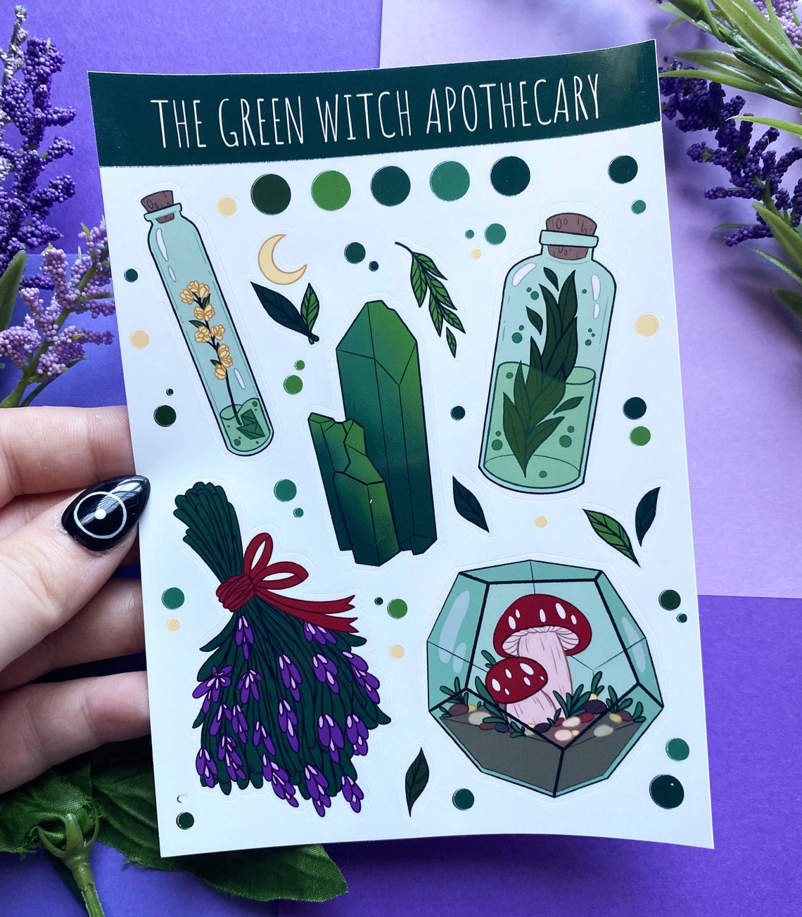 The Green Witch Apothecary Sticker Sheet Green Witch Sticker - Etsy