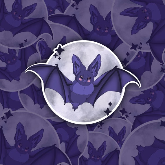 Freakin Bats Sticker Bat Sticker Purple Bat Sticker Moon - Etsy