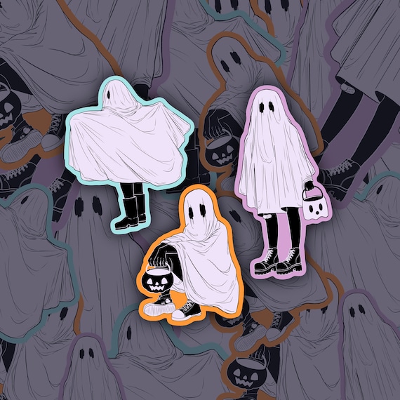 Sheet Ghost Stickers Ghost Stickers Ghost Sticker Pack - Etsy