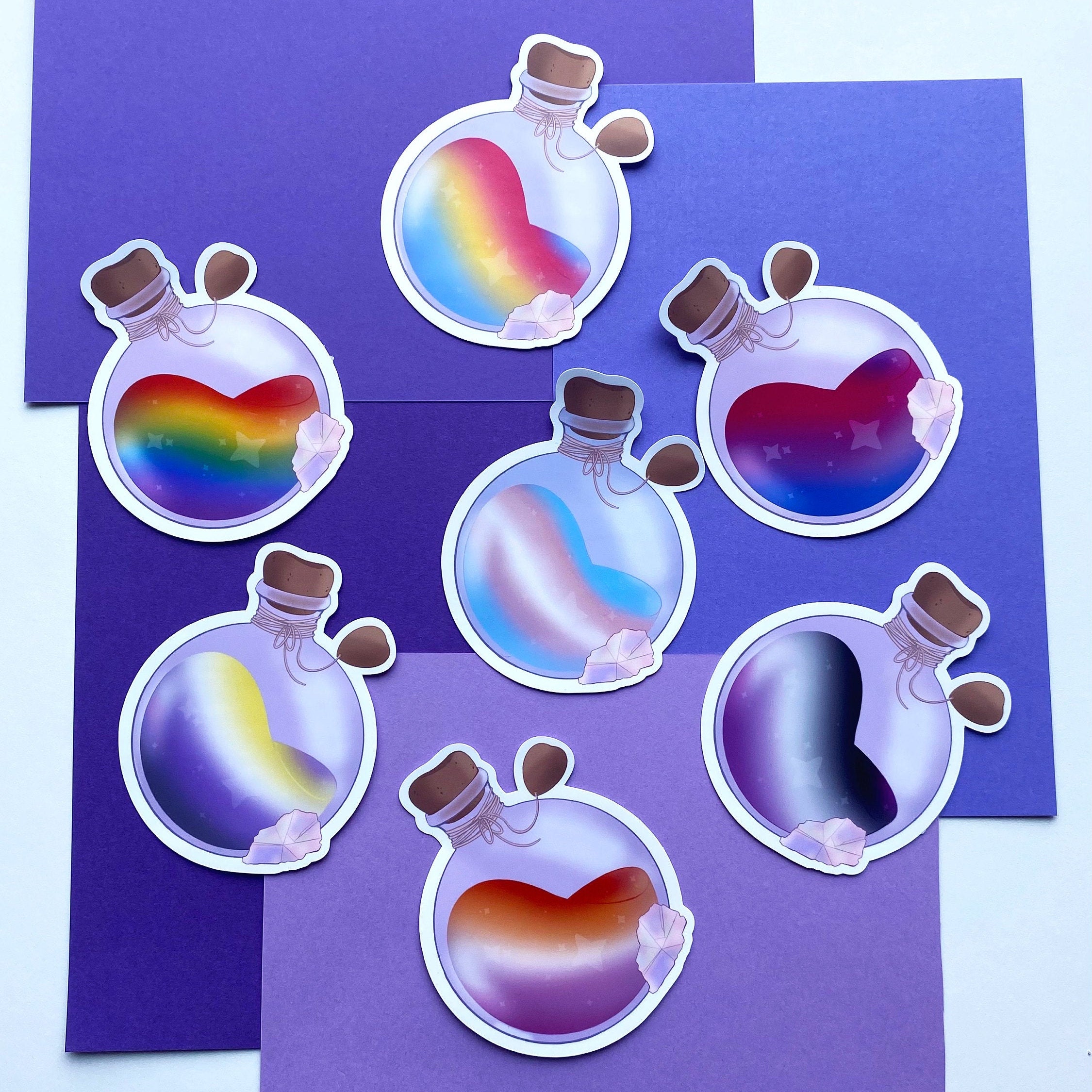 Pride Potion Stickers LGBTQ Flag Potions LGBTQ Stickers | Etsy