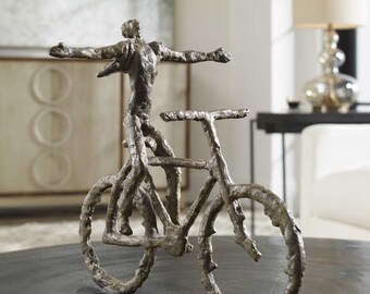 Metal Bike Statue - Etsy