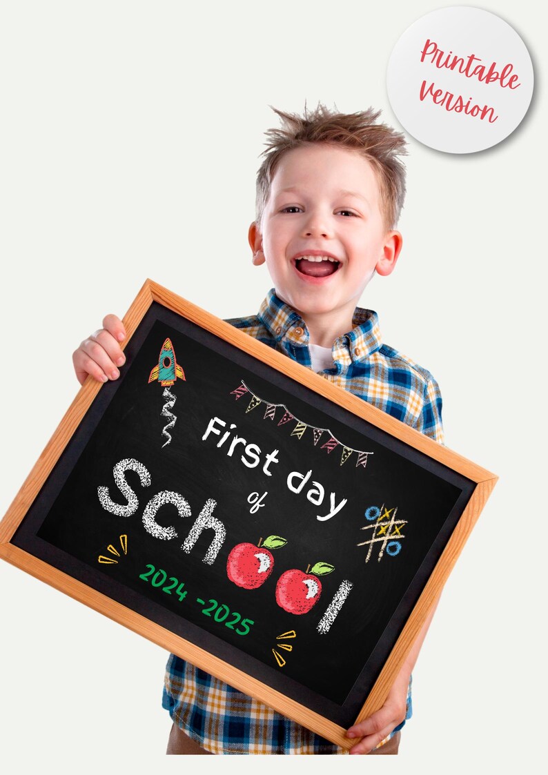 Editable First Day of School Poster - Etsy