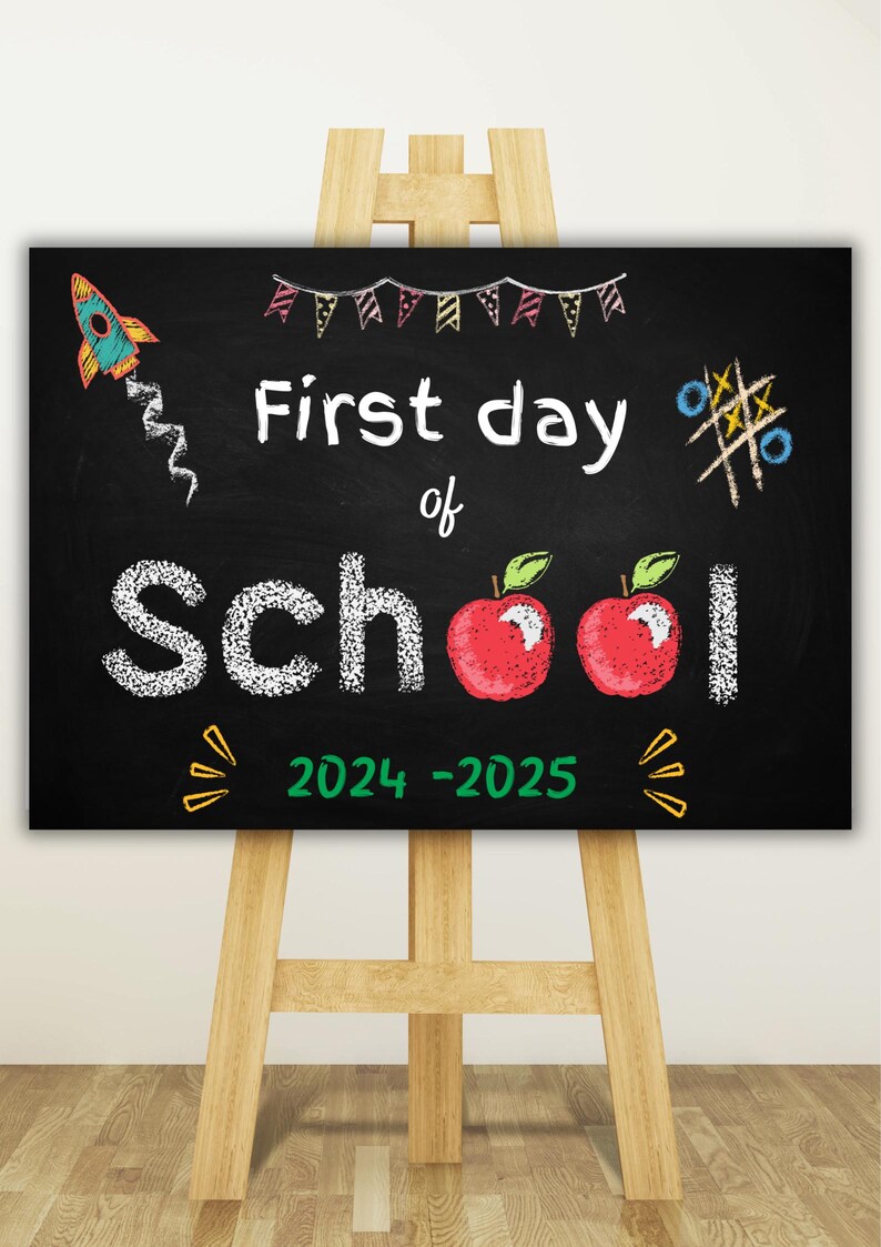 Editable First Day of School Poster - Etsy