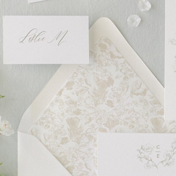 Printable Light Blue Floral Envelope Liner, A9, A7, A7.5, A6, 6.5x6.5 ...