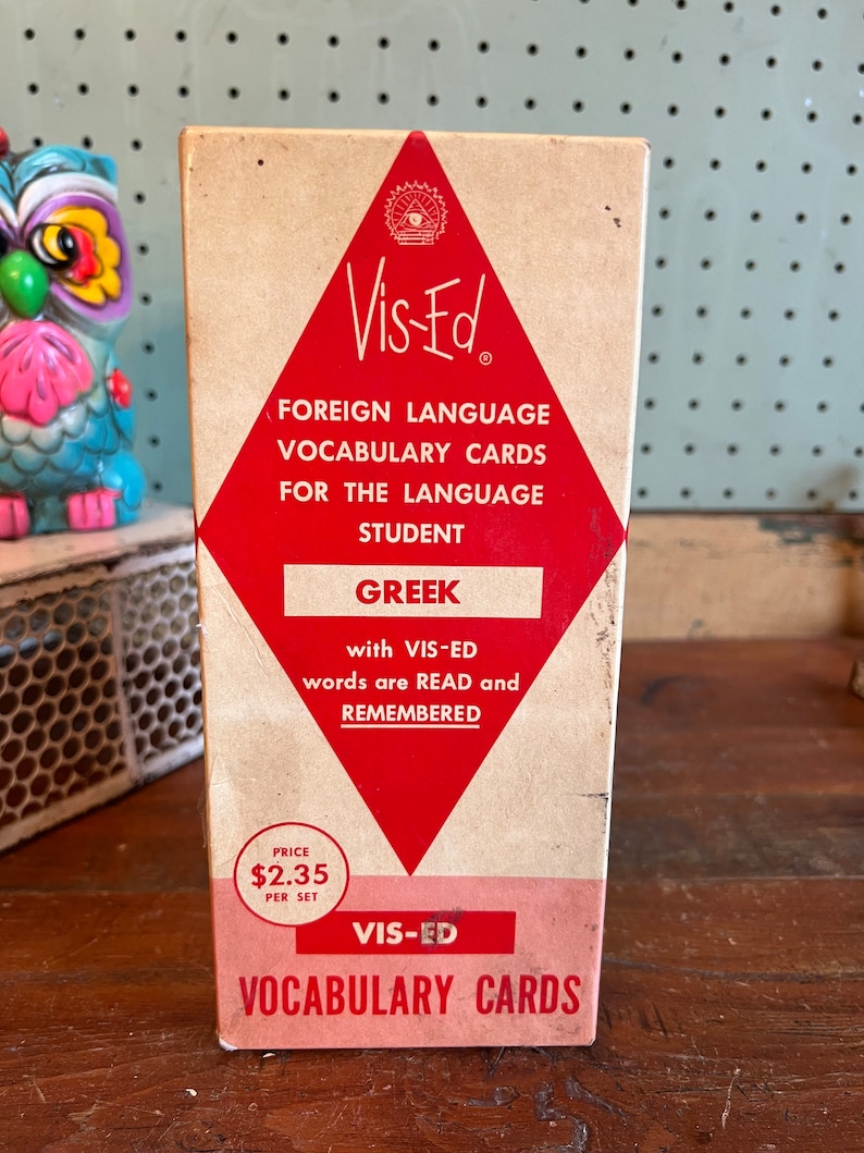 Vintage Vis-ed GREEK Vocabulary Cards Teaching Education - Etsy