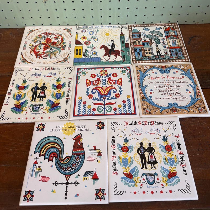 Swedish Ceramic Tiles - Etsy